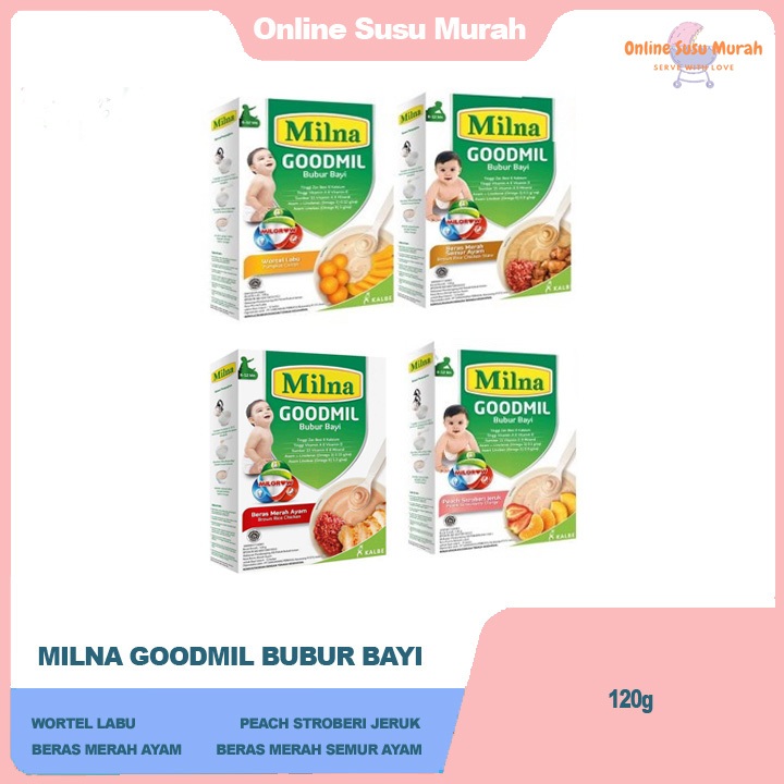 Jual Milna Bubur Bayi Goodmil 120gr Bubur Bayi Alergi Usia 6 dan 8 ...