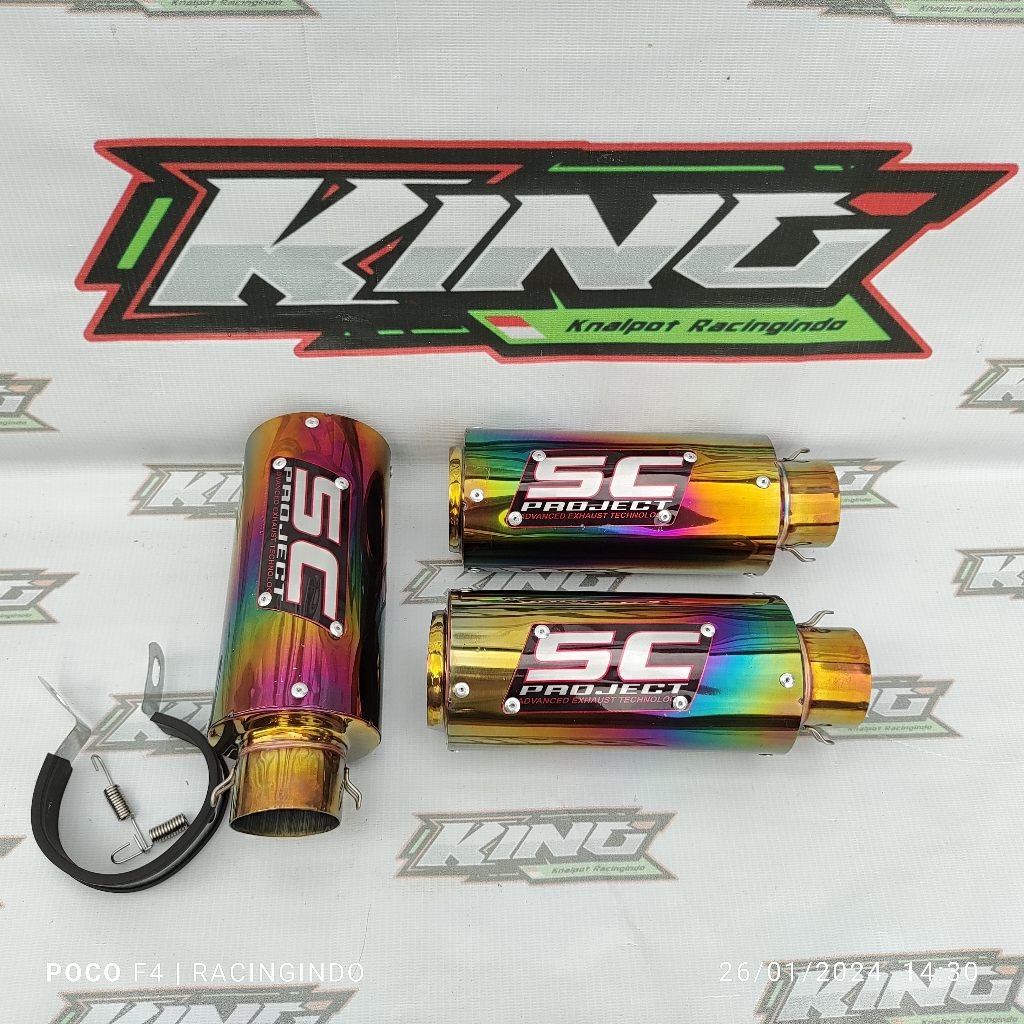 Jual escape sc project inlet 51 mm fz 16 pulsar 200 tmx 125/150 raider ...