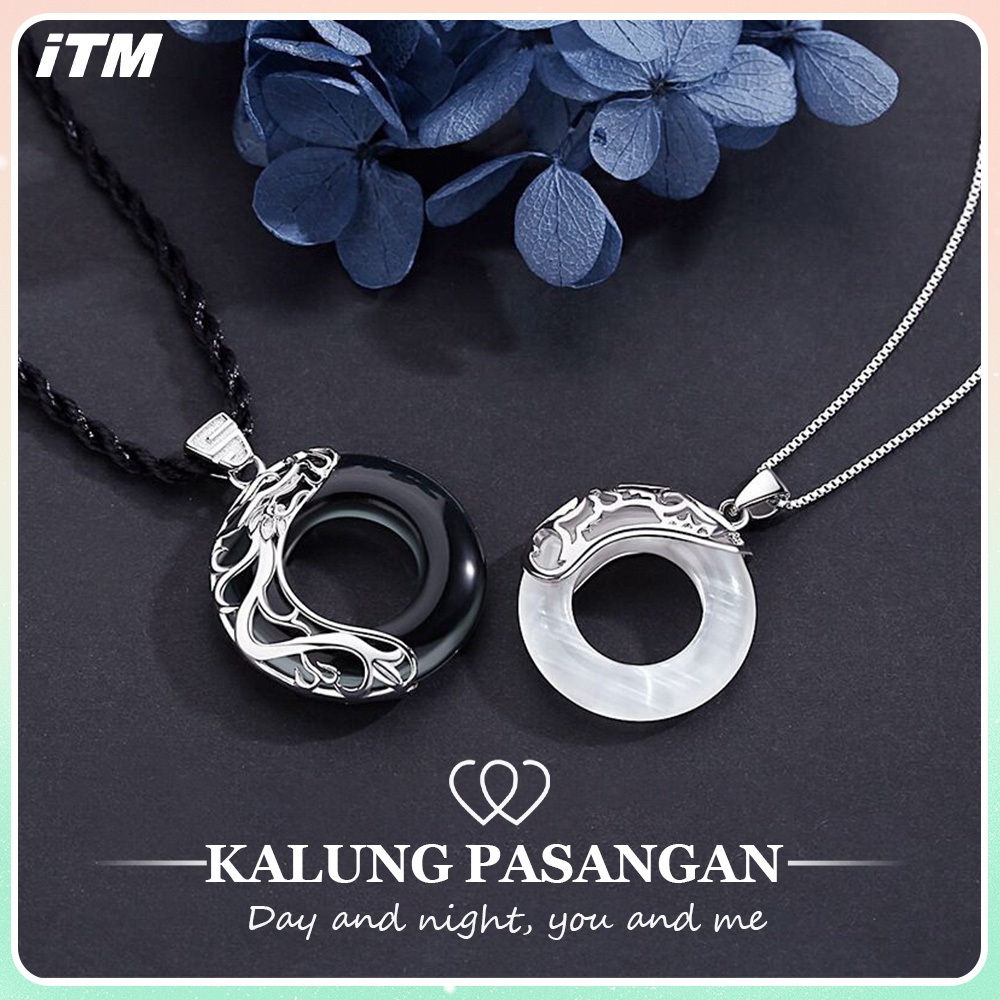 Jual iTM Kalung pasangan matahari bulan naga kreatif dan phoenix ...