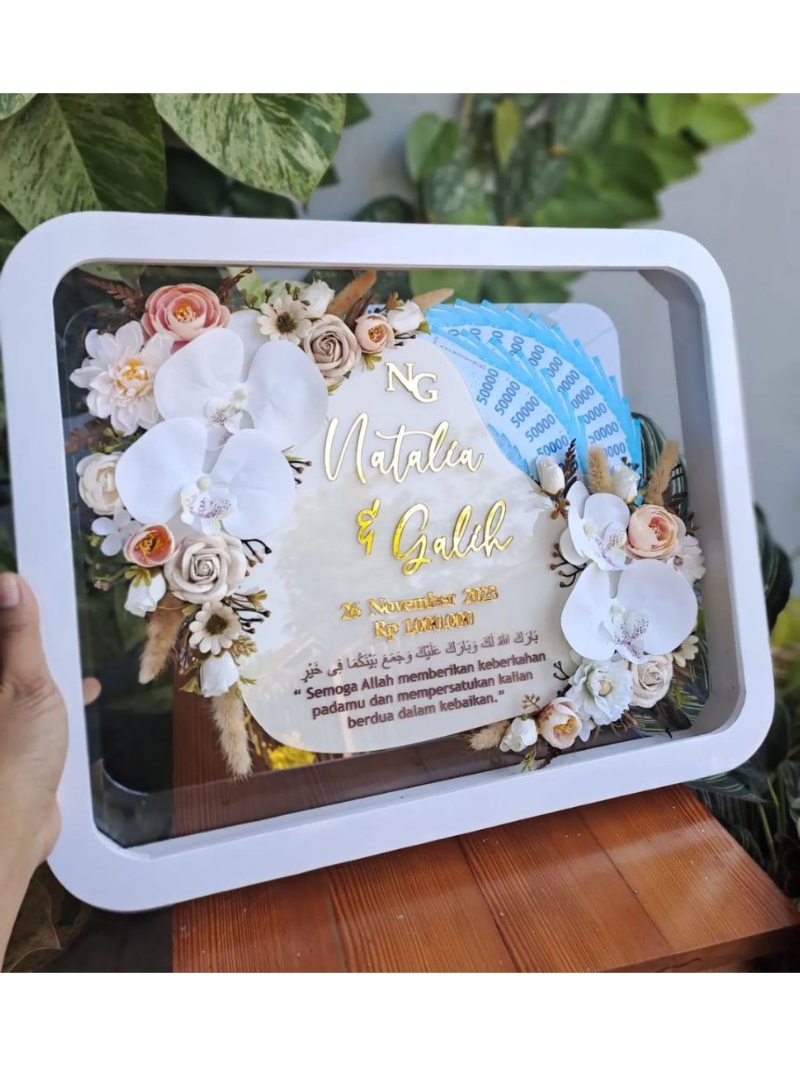 Jual mahar nikah unik/mahar tetes air/mahar akrilik frame curve, free ...