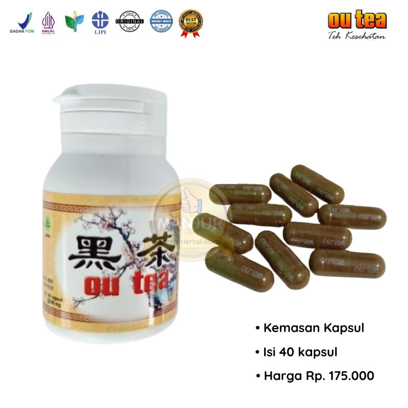 Jual Ou Tea - Teh Hitam - Teh Kesehatan - Kemasan Kapsul - 1 Botol isi ...