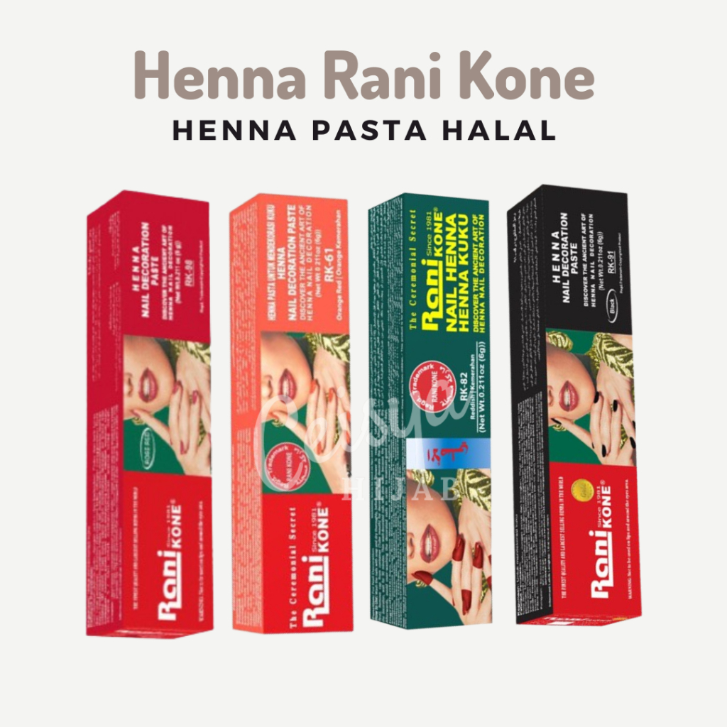 Jual Henna Pasta Halal Rani Kone 6gr Henna Kuku Halal Rani Kone ...