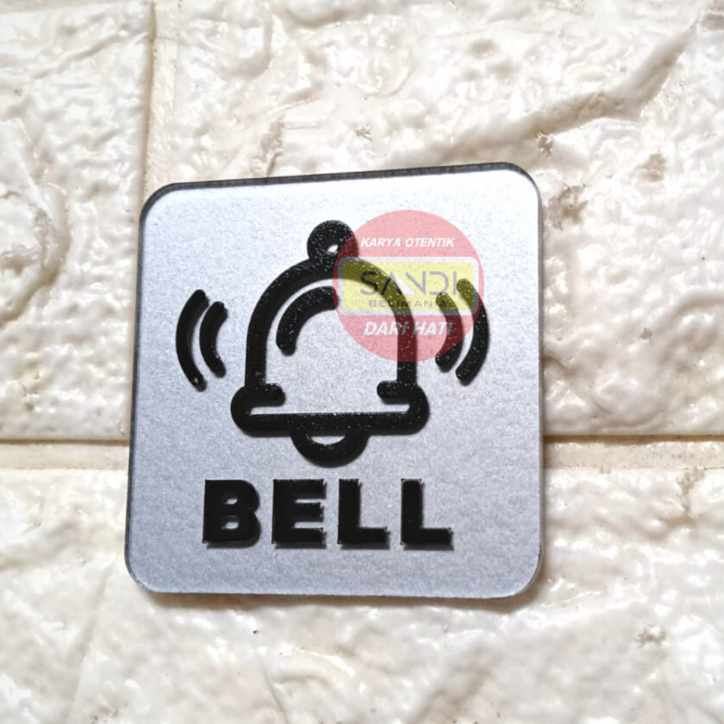 Jual Sign Akrilik - BELL SILVER - Signage Bell Rumah /Bell Meja Bill ...