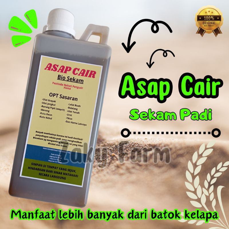 Jual Asap Cair 1 Liter Biosekam Bio Arang Sekam Liquit Smoke