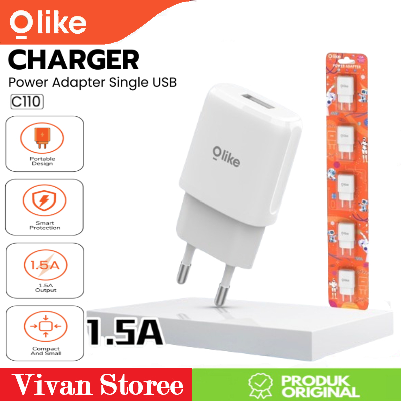 Jual ( Per 1PCS ) OLIKE Adaptor Charger C110 Batok Charger 1.5A Smart ...