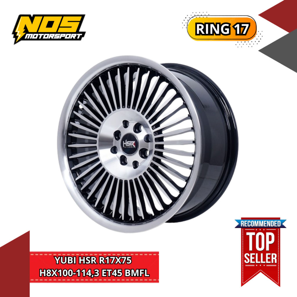 Jual Velg mobil ring 17 HSR YUBI untuk brio, mobilio, swift, corolla, baleno pcd 8x100-114,3 ...
