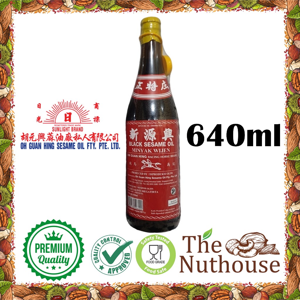 Jual SIN GUAN HING RACING HORSE Black Sesame Oil / Minyak Wijen 640ml | Shopee Indonesia