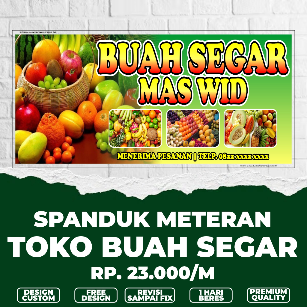 Jual Spanduk toko buah / banner toko buah segar / banner spanduk ...