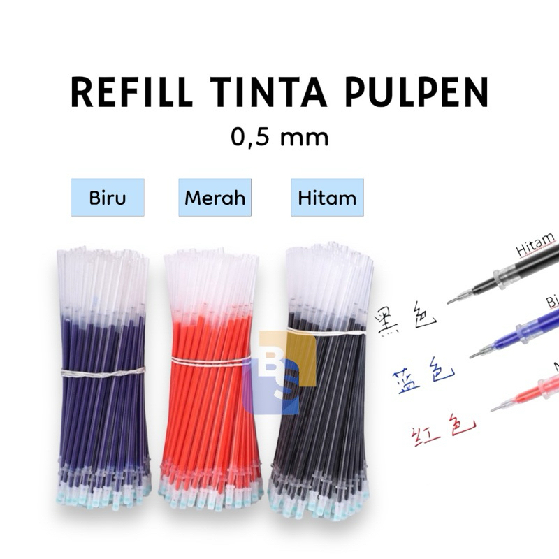 Jual Refill Pen Needle Tinta 0.5 MM HITAM, BIRU, MERAH | Shopee Indonesia