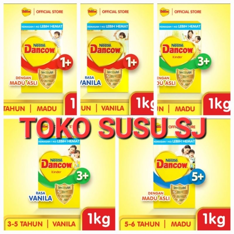 Jual DANCOW 1 + 3 + 5 + VANILA MADU COKLAT 1000 GRAM 1 KG/1+/3+/5+/1000GR/1KG/400gr X3 | Shopee ...