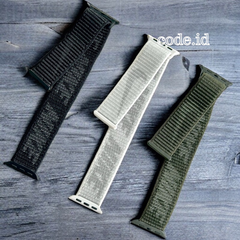Jual Premium Strap Nylon Sportloop Nike Apple Watch Ultra 11 10 9 8 7 6 ...