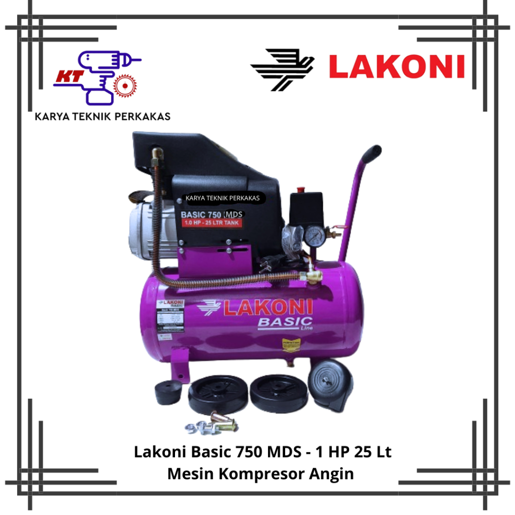 Jual Lakoni Basic 750 MDS - 1 HP 25 Lt Mesin Kompresor Angin 25Lt ...