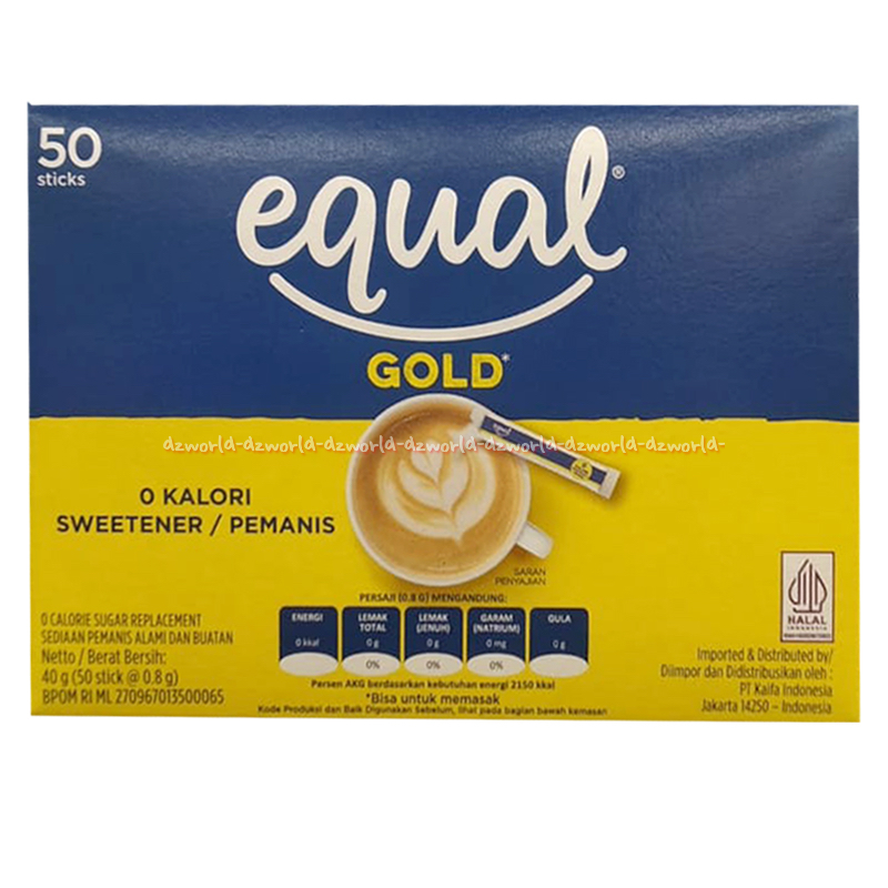 Jual Equal Gold 50stick Sweet Lie Sugar Sucralose Pengganti Gula 0 ...