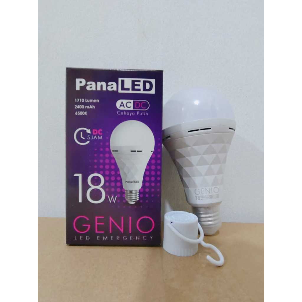 Jual Lampu Emergency Panaled Genio 9w 12w 18w Led Bulb / 9 12 18 watt ...