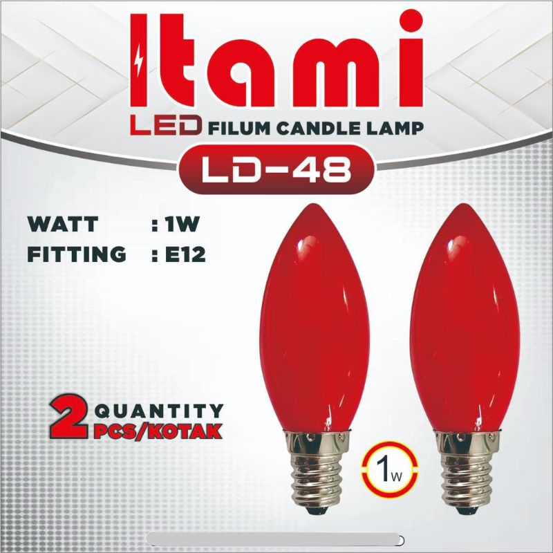 Jual Itami Lampu led Filum candle lamp fitting E12 LD-48 lampu sembahyang. Harga per 2pcs ...