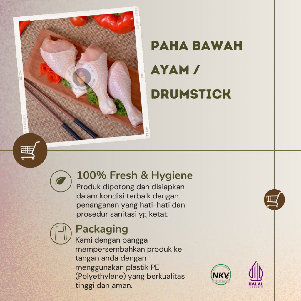Jual Paha Bawah Ayam / Drumstick Fresh Halal 1KG | Shopee Indonesia