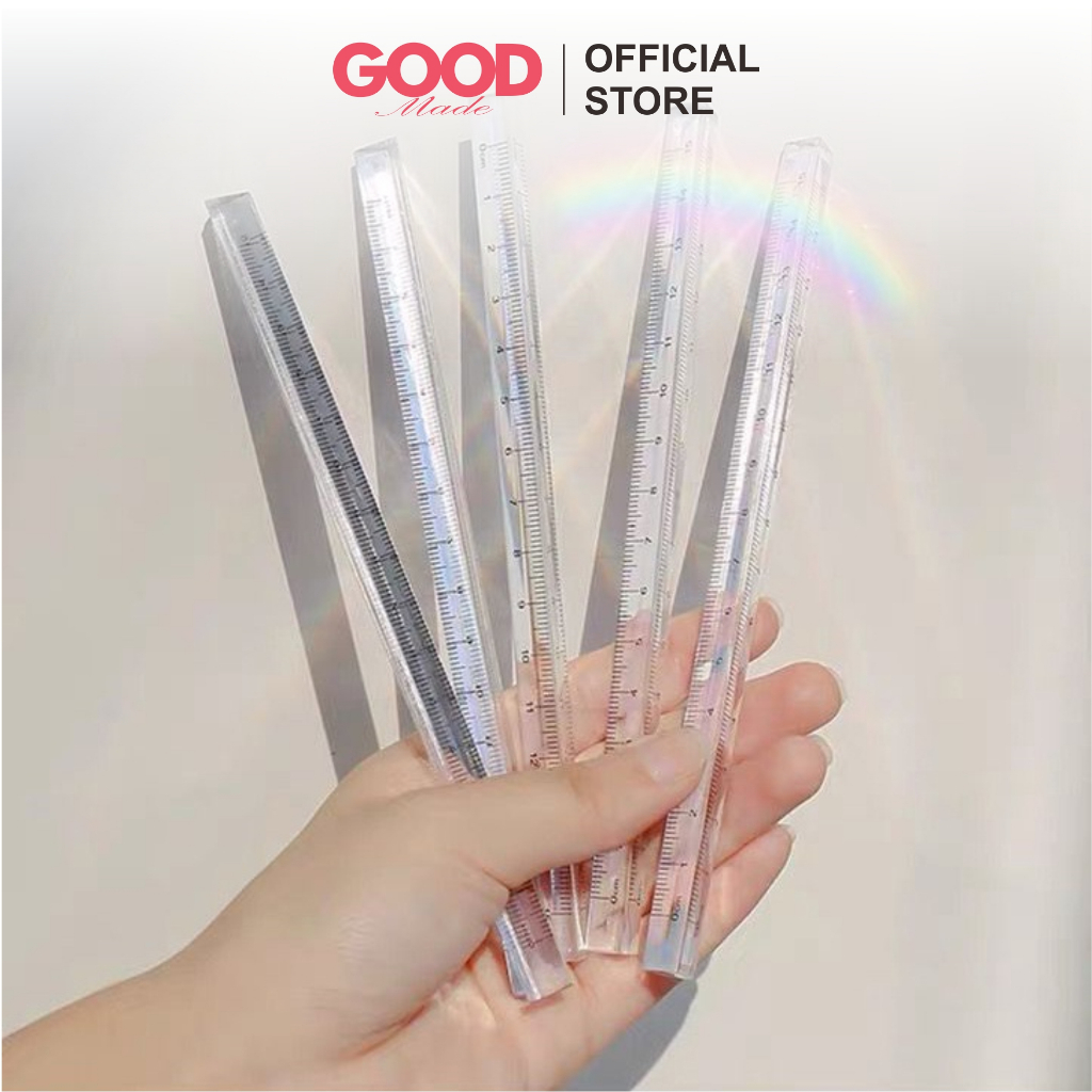 Jual GOOD MADE - 15cm Penggaris Kristal Segitiga Triangle Shape Ruler ...