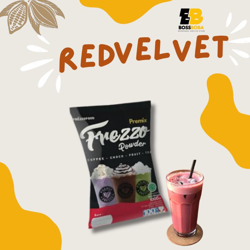 Jual Bubuk Minuman Rasa Red Velvet Premix Frezzo Powder Drink 1kg ...
