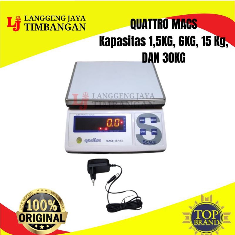 Jual Timbangan meja digital QUATTRO MACS analitik 1,5kg 3kg 6kg 15kg dan 30kg | Shopee Indonesia