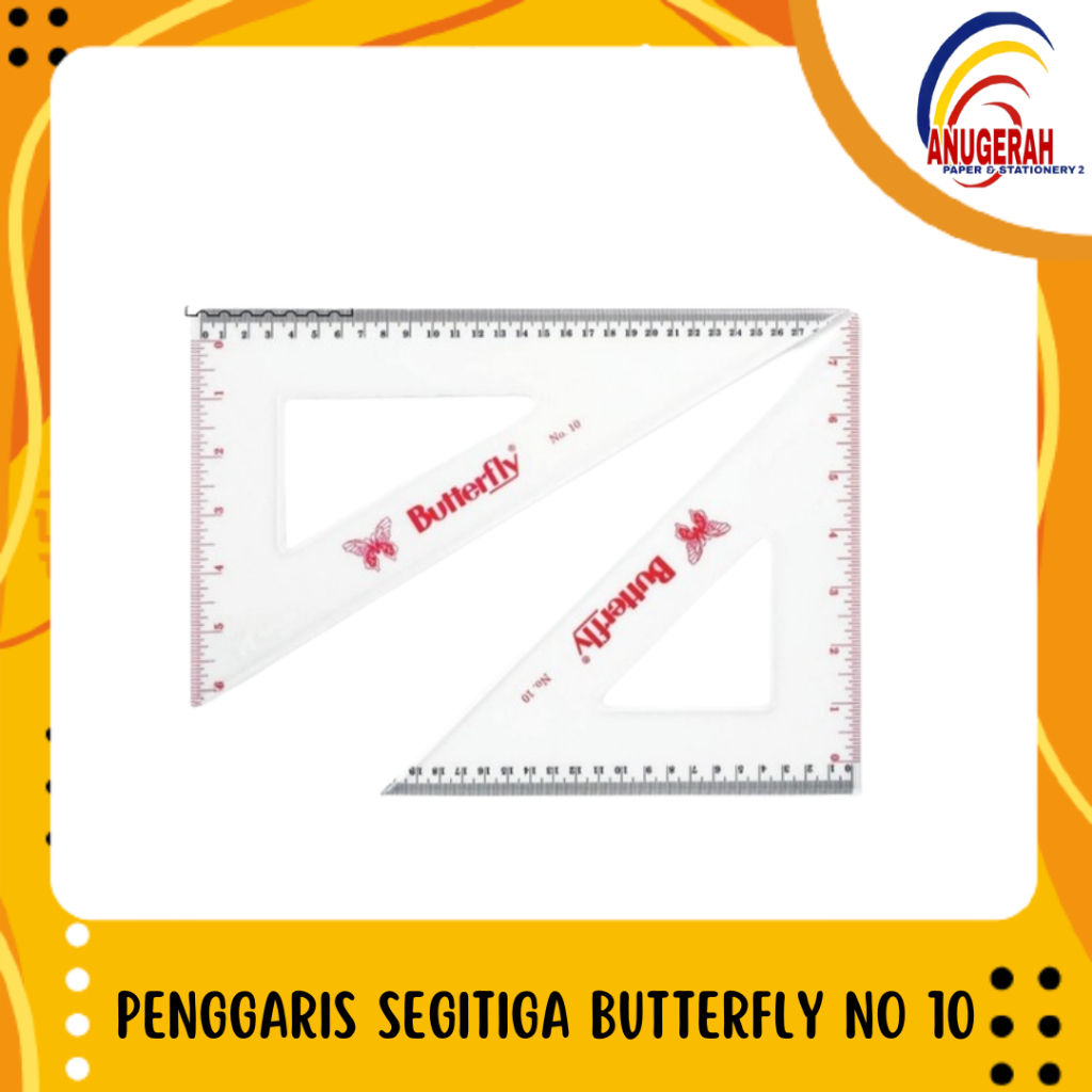 Jual PENGGARIS SEGITIGA BUTTERFLY NO 10 (PCS) | Shopee Indonesia