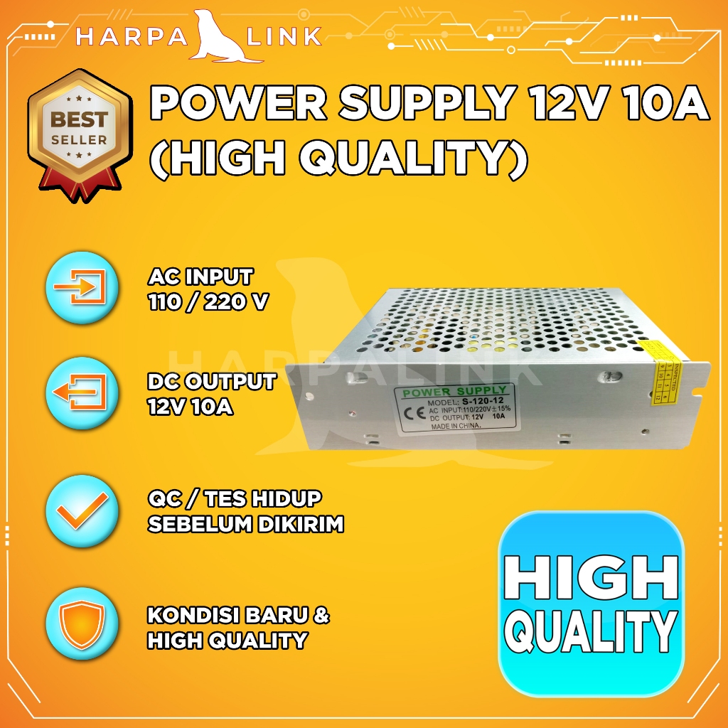 Jual Switching Power Supply PSU 12V 10A High Quality Power Supply 12V 10A 12 Volt 10 Ampere ...