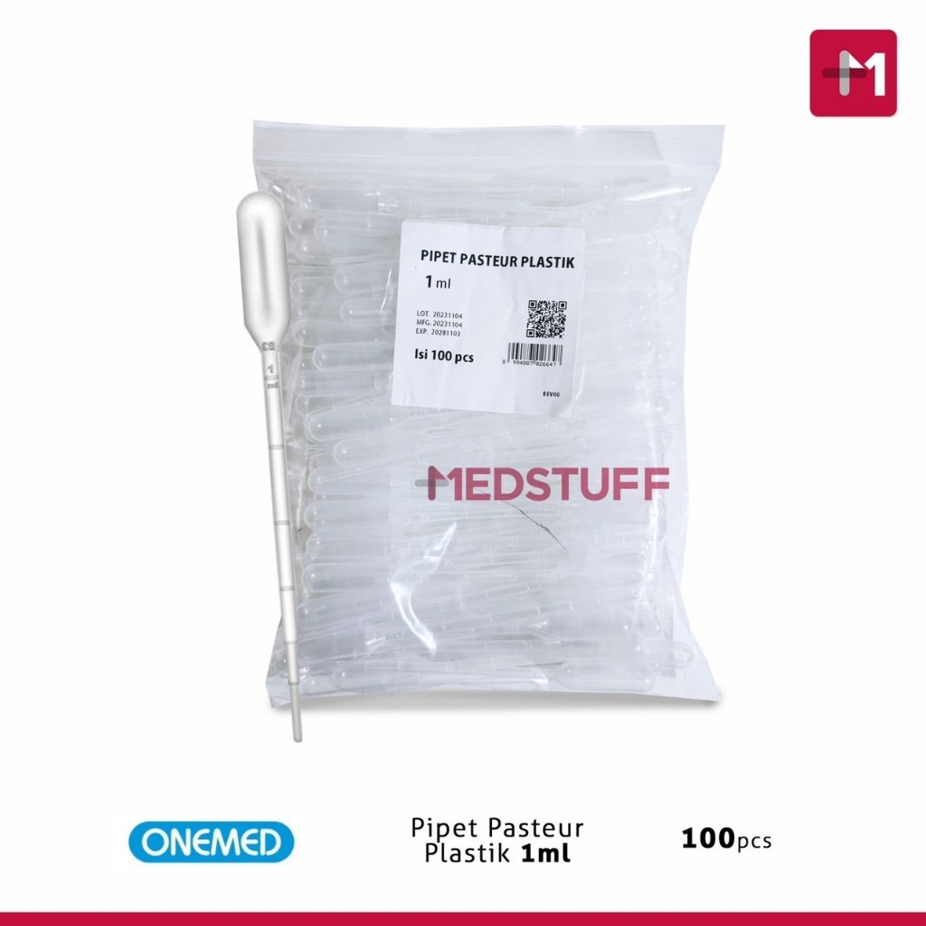 Jual Pipet Pasteur Plastik 1ml isi 100s Pipet Tetes Onemed Pipet ...