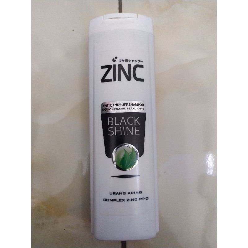 Jual Zinc Shampoo Anti Dandruff Black Shine 340ml | Shopee Indonesia