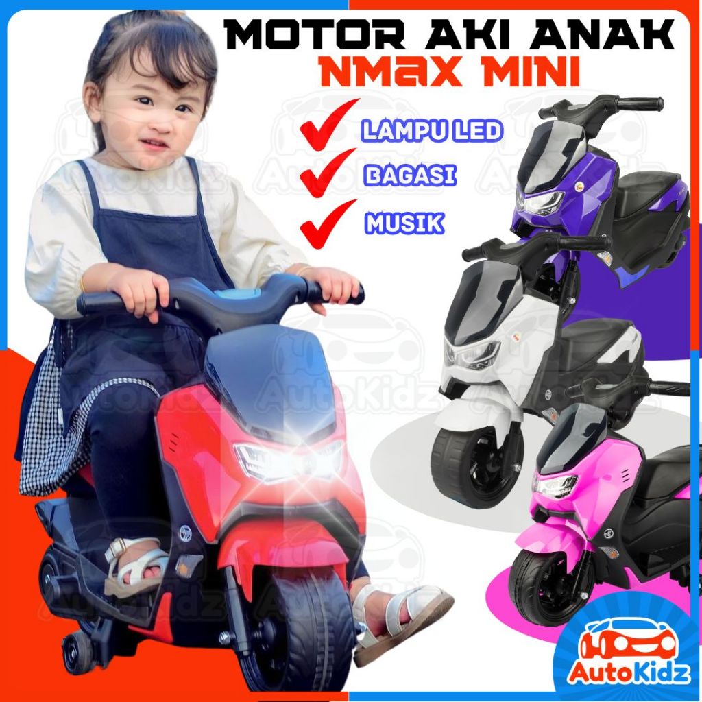 Jual Mainan Motor Ride On Aki Anak Nmax Mini Toys | Shopee Indonesia