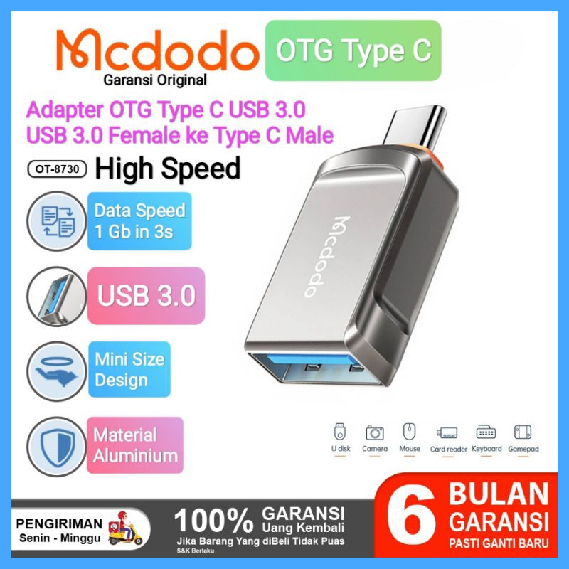 Jual Mcdodo OTG Type C ke USB 3.0 High Speed 5 Gbps | Shopee Indonesia