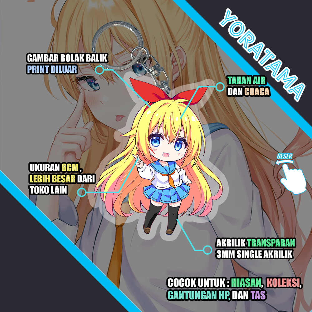 Jual Gantungan Kunci Chitoge Nisekoi, Keychain Anime Lucu | Shopee ...