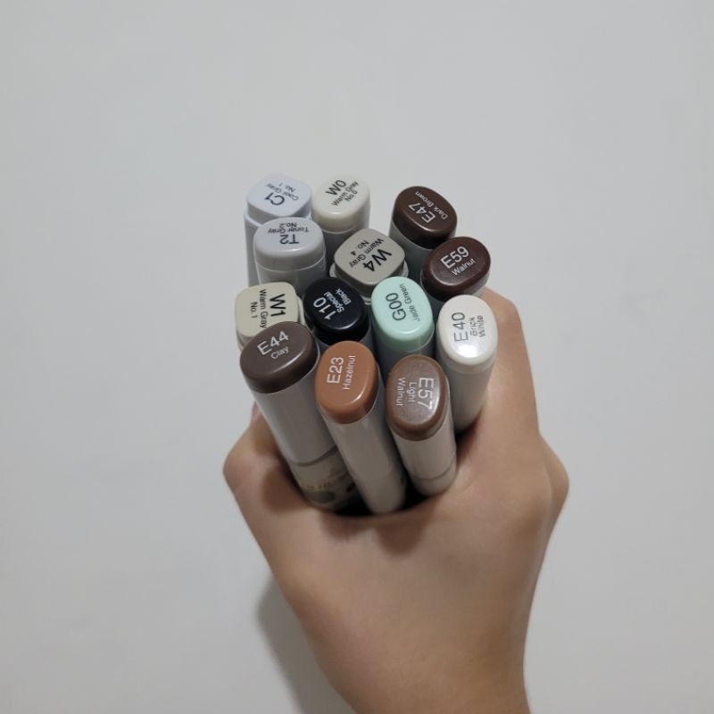 Jual Copic marker preloved / copic E40 E44 E47 E57 E23 G00 C1 W0 W1 ...