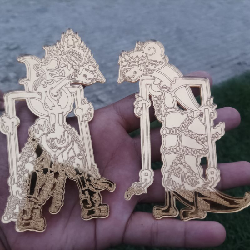 Jual Wayang Rama shinta akrilik Miror gold | Hiasan Mahar Wayang | Wayang Rama shinta | Hiasan ...
