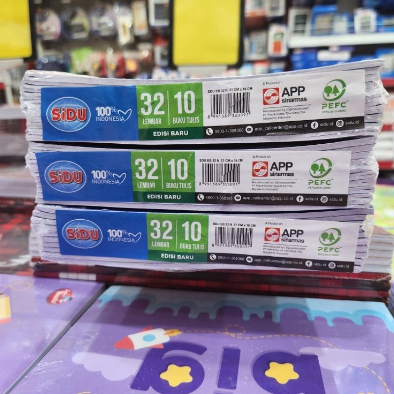 Jual Buku Tulis Sidu 32 Lembar / Buku Kuarto Sidu 32 (1Pak isi 10 Buku ...