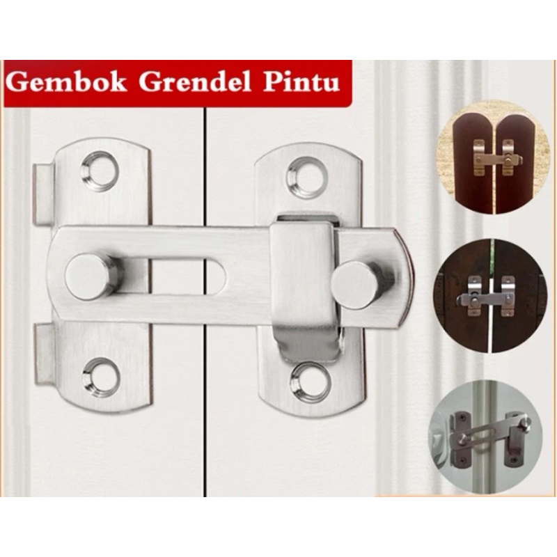Jual grendel pintu / kunci pintu geser / slot pintu geser / grendel ...