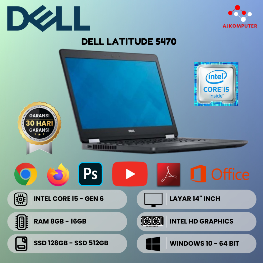 Jual DELL LATITUDE 5470 / 5480 / 5490 CORE i5 / i7 MEWAH MURAH BERGARANSI | Shopee Indonesia