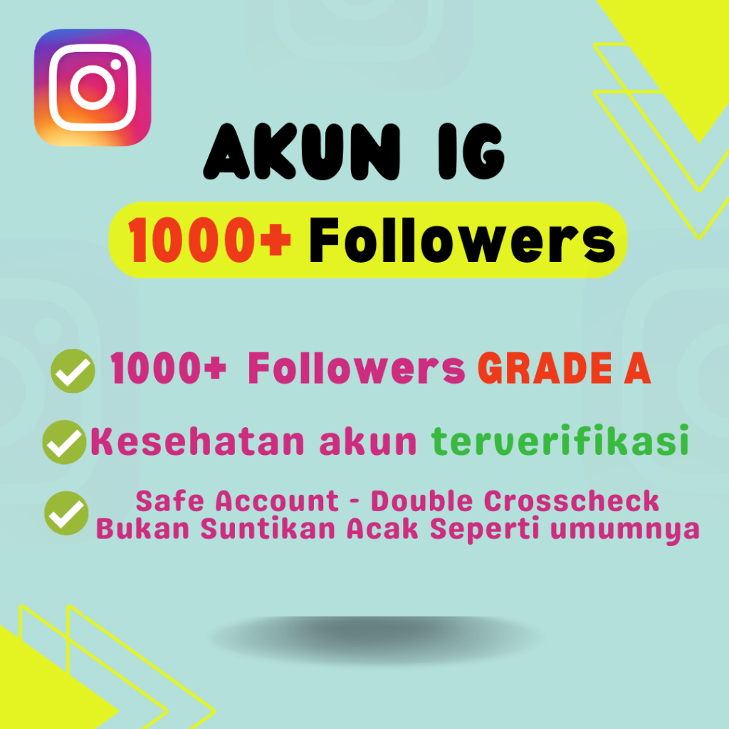 Jual AKUN INSTAGRAM + >1000 FOLLOWERS | Shopee Indonesia