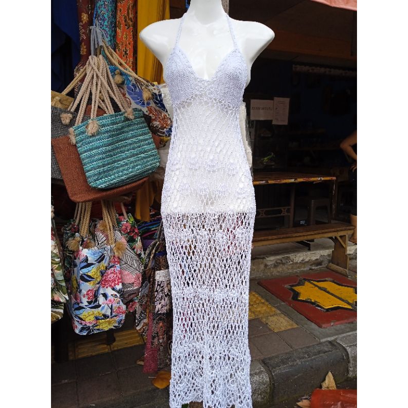 Jual Long Dress Rajut Kerang Bali | Shopee Indonesia