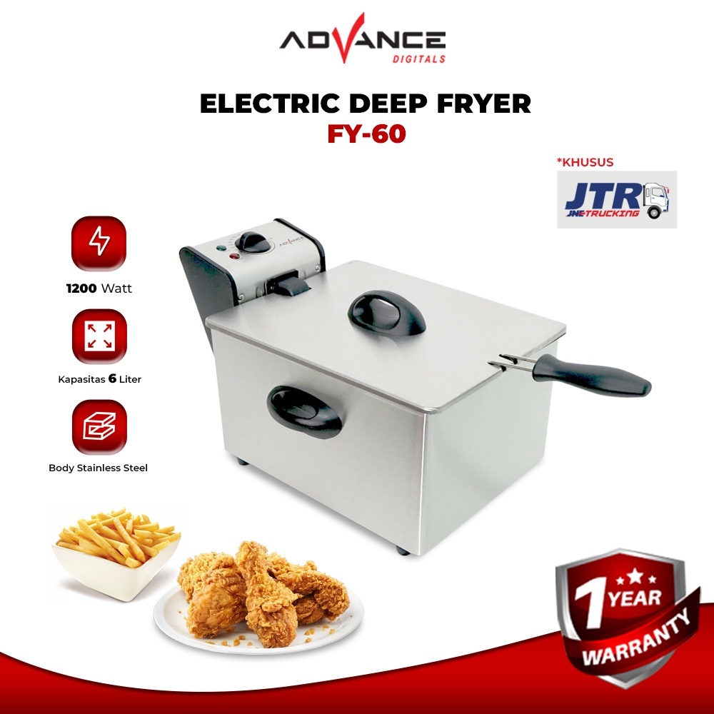 Jual READY STOCK ADVANCE Electric Deep Fryer FY60 6 Liter Hemat Listrik ...