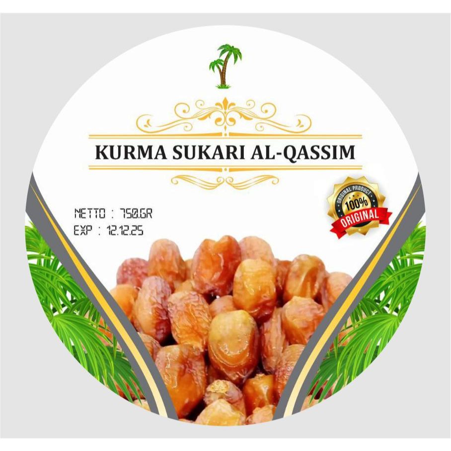 Jual STIKER ALQASIM / STIKER KURMA SUKARI / LABEL KURMA / BEST SELLER ...