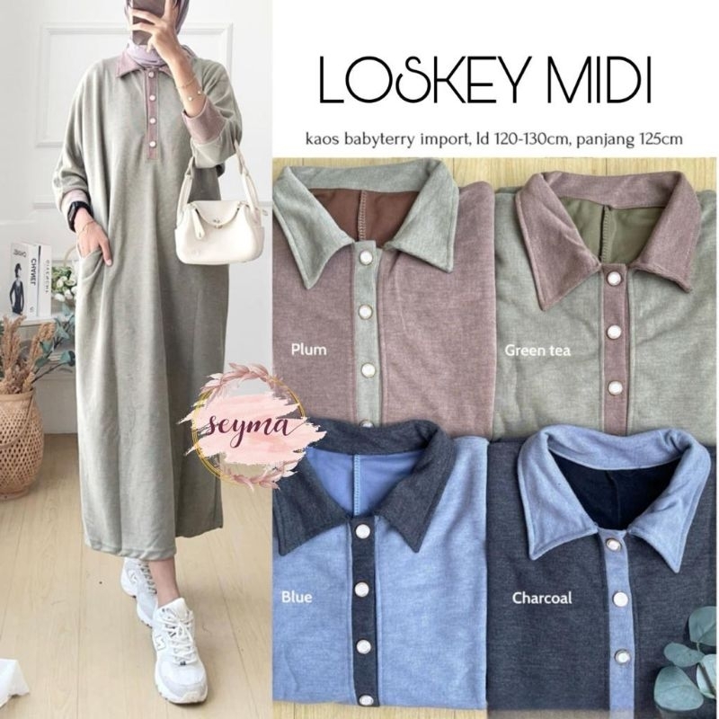 Jual LOSKEY MIDI BY SEYMA/LYBEYA MIDI DRESS BY SEYMA/CNALINE MIDI DRES ...