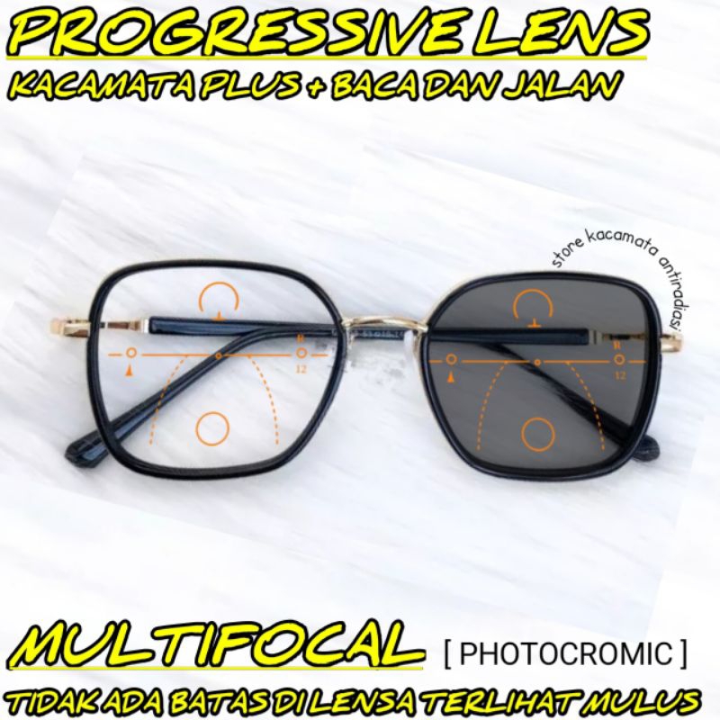 Jual Kacamata Progresif Photocromic | Kacamata Plus Baca Dan Jalan Pria ...