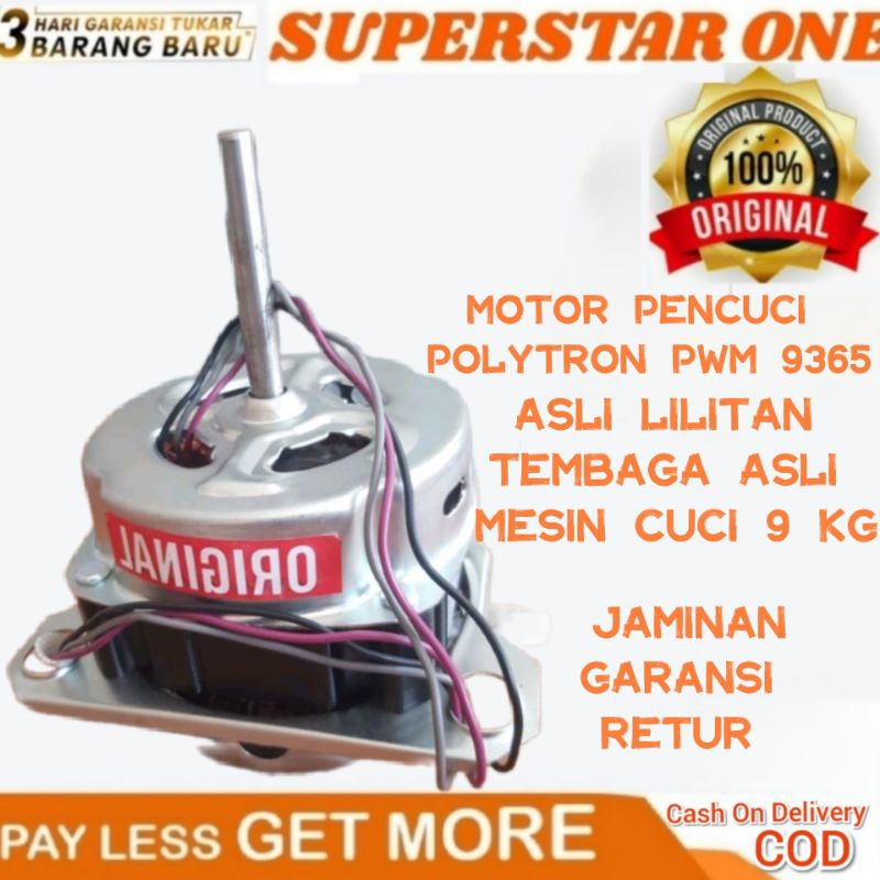Jual Motor Pencuci Polytron Pwm-9365 Asli Lilitan Tembaga Mesin Cuci ...