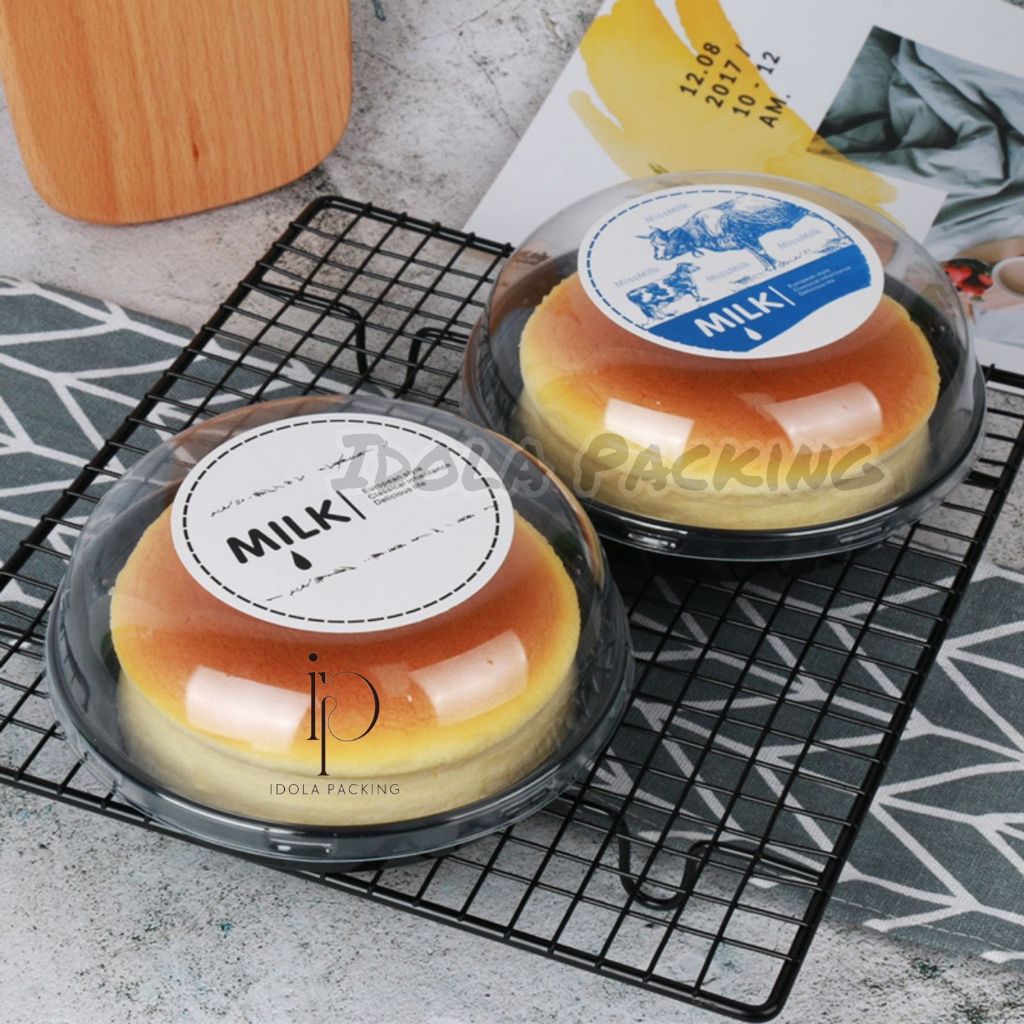 Jual [5pcs] Dessert Box Cake Packaging / Cheese Cake Box / Black Round ...