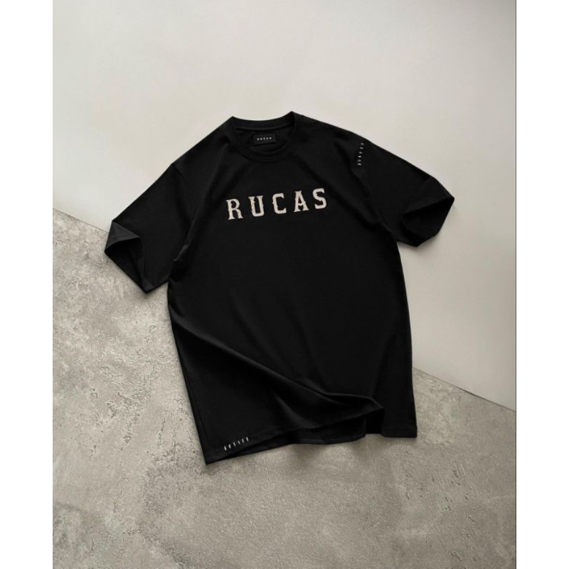 Jual rucas initial hand stich black tee | Shopee Indonesia