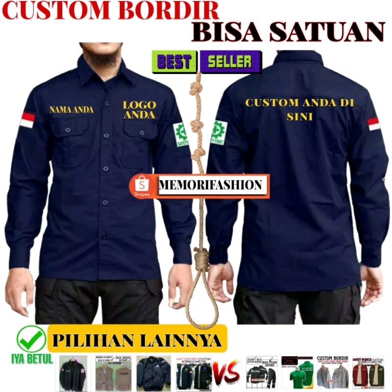 Jual CUSTOM BORDIR KEMEJA Pdh pdl SATUAN/LUSINAN | Shopee Indonesia