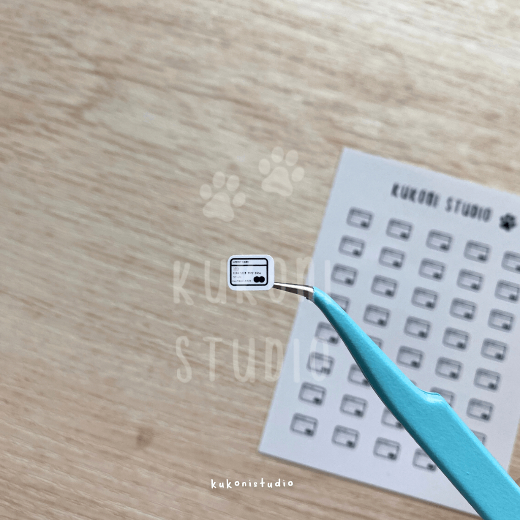 Jual Stiker Ikon Kartu (Credit Card Icon Sticker) | Kukoni Studio Tiny ...
