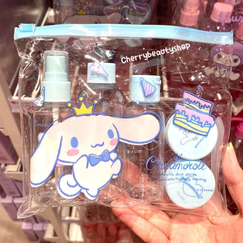 Jual MINISO X Sanrio Travel Toiletries 5pcs Botol Spray Travel Kit ...