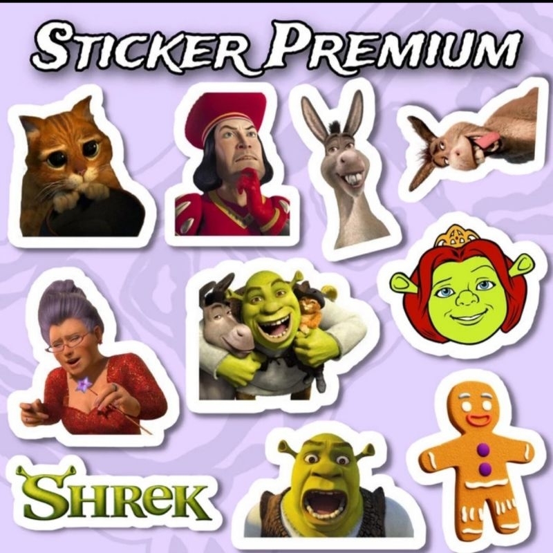 Jual Sticker Shrek Pack 10pcs Premium Waterproof | Shopee Indonesia