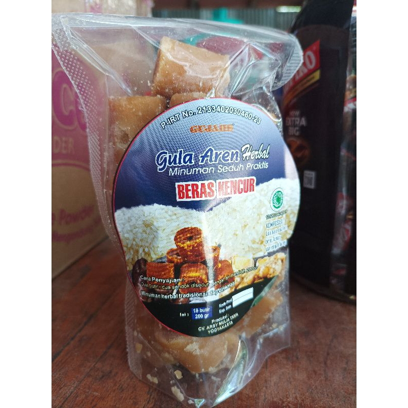 Jual Gula Aren Herbal Beras Kencur | Minuman Kesehatan 1 pack isi 19 ...