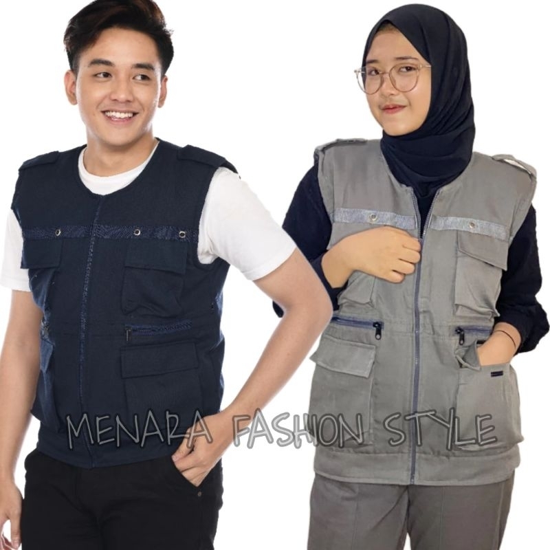 Jual Rompi Vest Pria Wanita Seragaman Rompi Polos Rompi Motor Rompi ...
